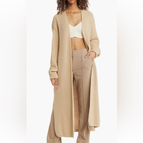 Topshop | Sweaters | Topshop Open Front Maxi Cardigan Camel | Poshmark